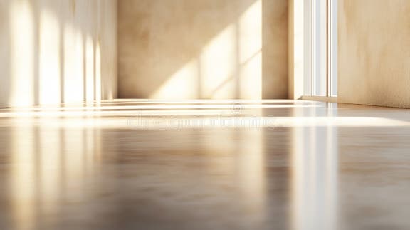 Large Interior Space with Subtle Wall Patterns and Natural Light Stock ...