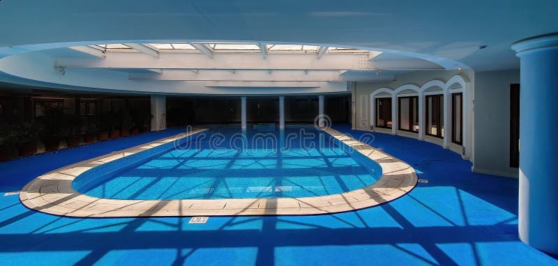 Large Interior Swimming Pool in a Hotel Stock Photo - Image of indoor ...