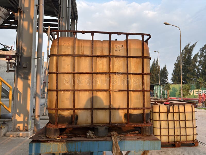 Large Intermediate Bulk Containers at Chemical Industrial Plant ...