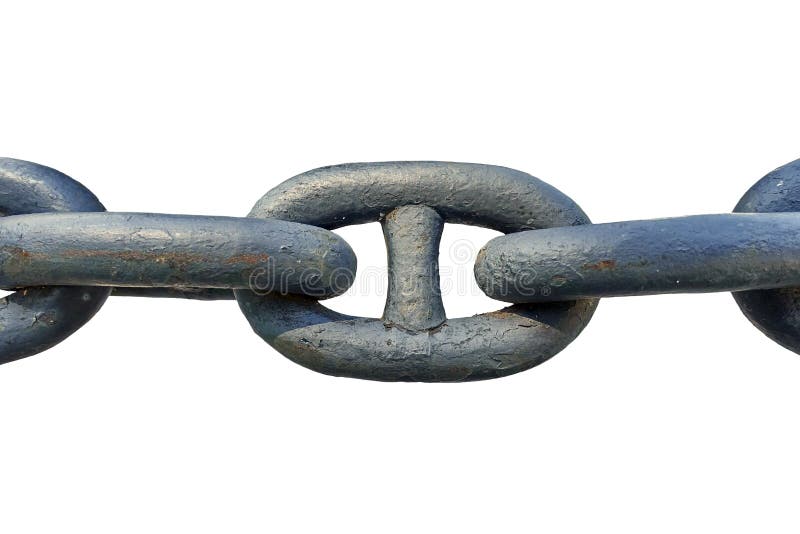 Large Iron Chain Isolated on a White Background Stock Photo - Image of ...