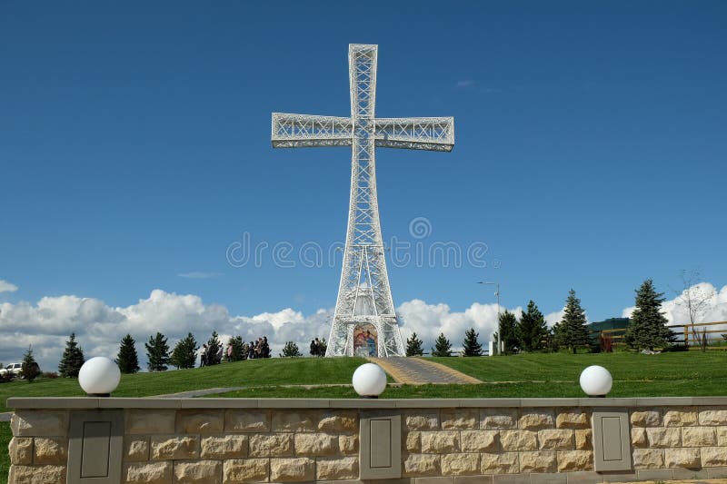 Large Iron Cross Stands Mountain Stock Photos - Free & Royalty-Free ...