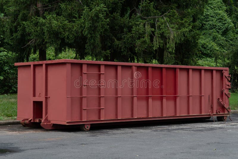 Big Iron Dumpster on Construction Garbage Trash Bin Stock Photo - Image ...