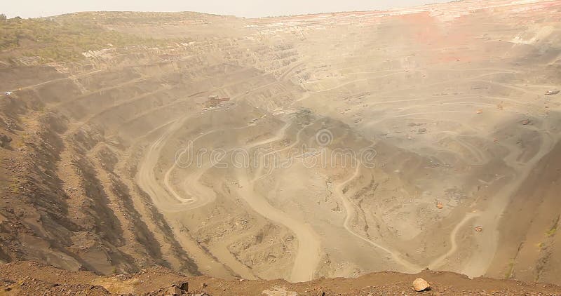 Large Iron Ore Quarry. Panorama of an Iron Ore Mine. Iron Ore Quarry ...