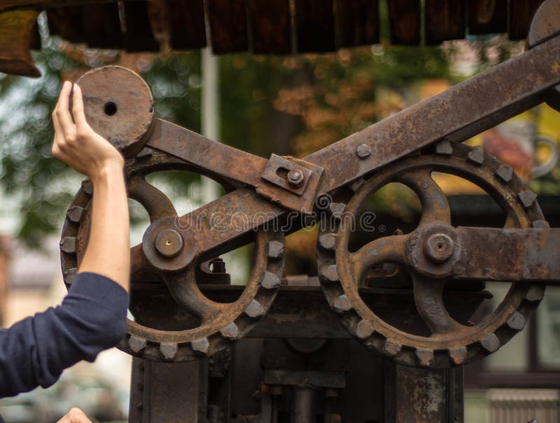 Large iron rusty mechanism stock image. Image of mechanism - 246912435