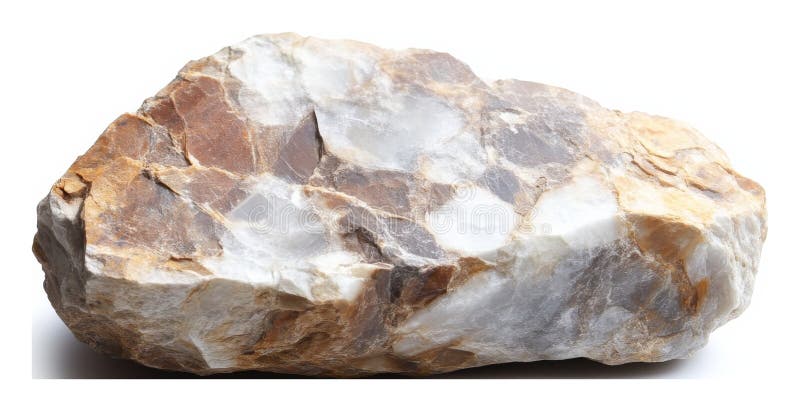 Large Irregular Natural Stone with Mixed Brown and White Colors ...