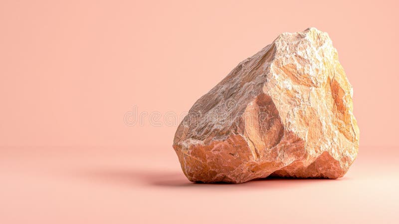 A Large, Irregularly Shaped Rock with a Rough Texture and Light Brown ...
