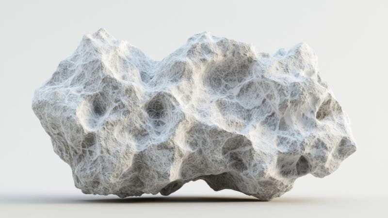 A Large, Irregularly Shaped White Rock with a Rough Texture and Jagged ...