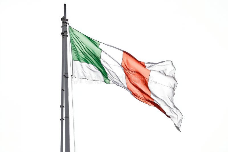A Large Italian Flag Blowing in the Breeze Stock Photo - Image of pride ...