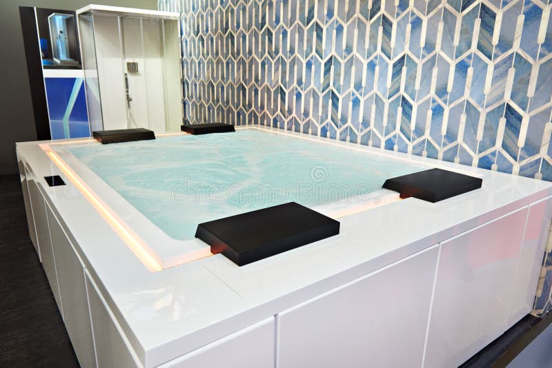 Large Jacuzzi bath stock photo. Image of lifestyles - 114082998