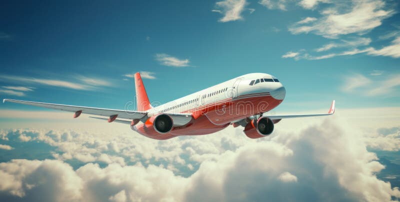 A Large Jet is Flying in the Sky, Stock Image - Image of travel, airbus ...