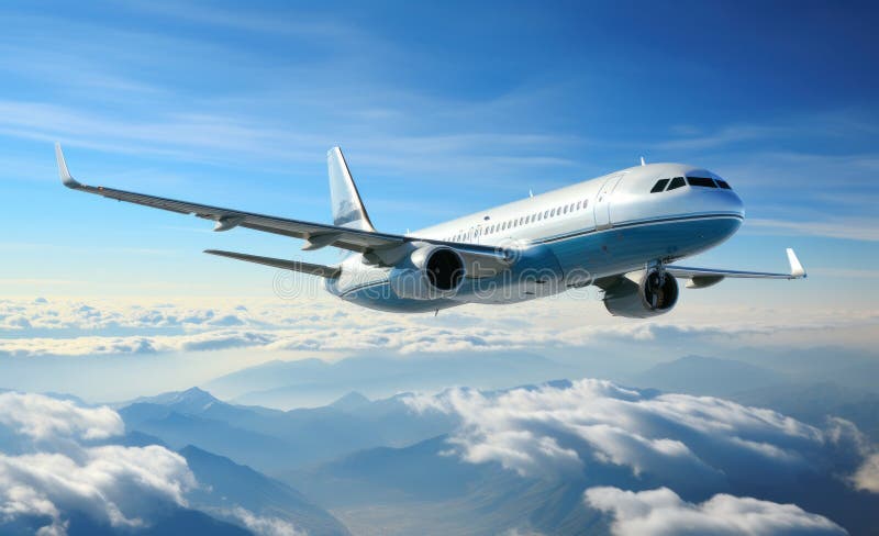 A Large Jet is Flying in the Sky, Stock Image - Image of passenger ...