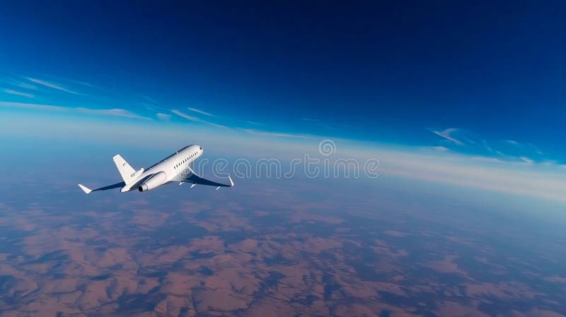 A Large Jetliner Flying Above the Clouds in the Sky Stock Image - Image ...