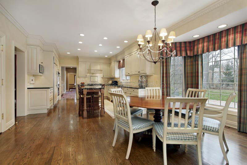 Kitchen with eating area stock photo. Image of modern - 46487236