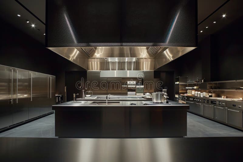 A Large Kitchen Featuring Ample Counter Space, Providing Plenty of Room ...