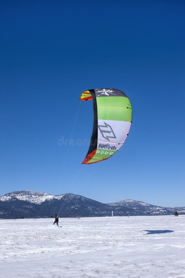Large Kite Pulling Boarder. Editorial Stock Photo - Image of human ...