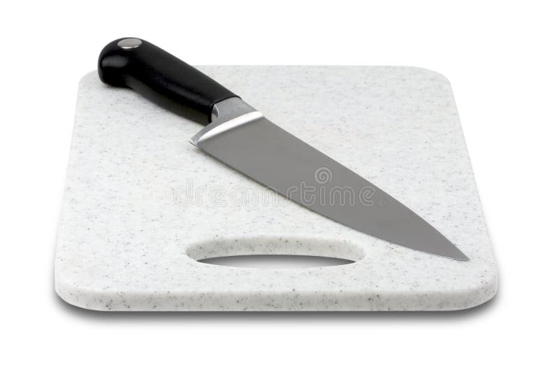 Large Knife on Cutting Board Stock Photo - Image of lunch, kitchen: 3987974