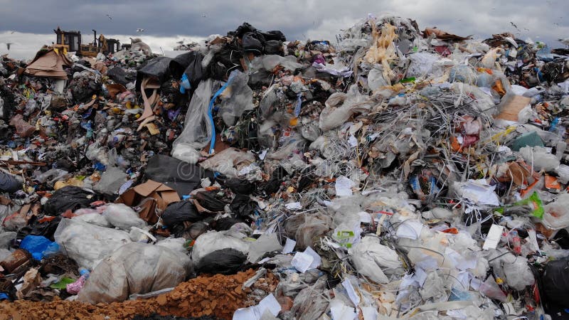 Large Landfill Near the Metropolis. View from the Drone. Stock Image ...