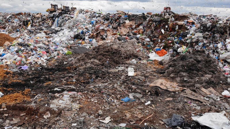 Large Landfill Near the Metropolis. View from the Drone. Stock Photo ...