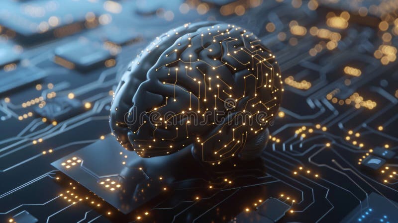 Large Language Model AI Machine Learning Concept Brain Business Stock ...