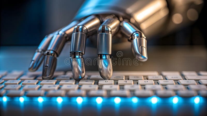 Large Language Model Artificial Intelligence Metallic Hand Typing on ...