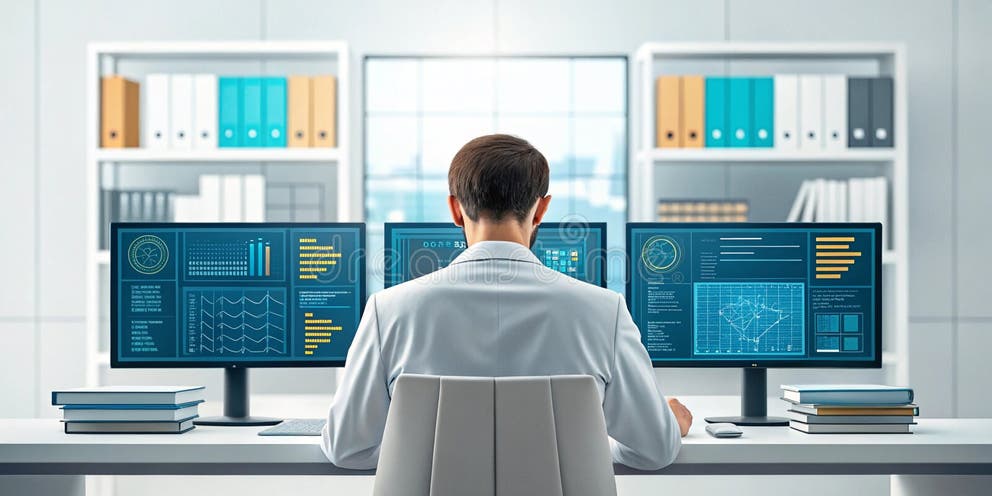 Large Language Model Artificial Intelligence Optimization Data Scientist Analyzing Complex Data ...