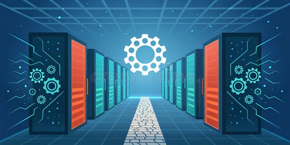 Large Language Model Artificial Intelligence Optimization Digital Data Center with Servers and ...