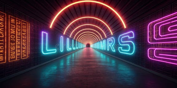 Large Language Model Artificial Intelligence Optimization Vibrant Neon ...