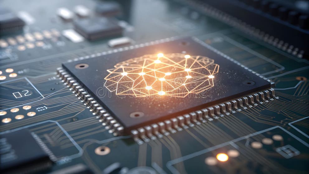 Large Language Model Deep Learning Computation Glowing Neural Network ...