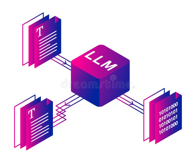 Large Language Model Icon Llm Icon Language Model Illustration Stock Vector Illustration Of