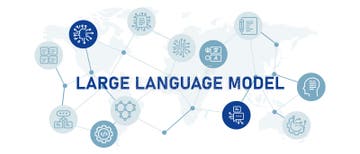 Large Language Model LLM Icon Set with Illustration Text Synthesis ...