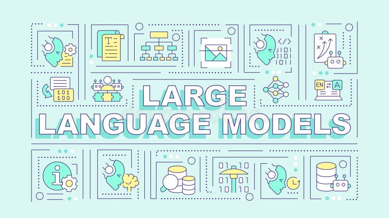 Large Language Models Turquoise Word Concept Stock Vector ...