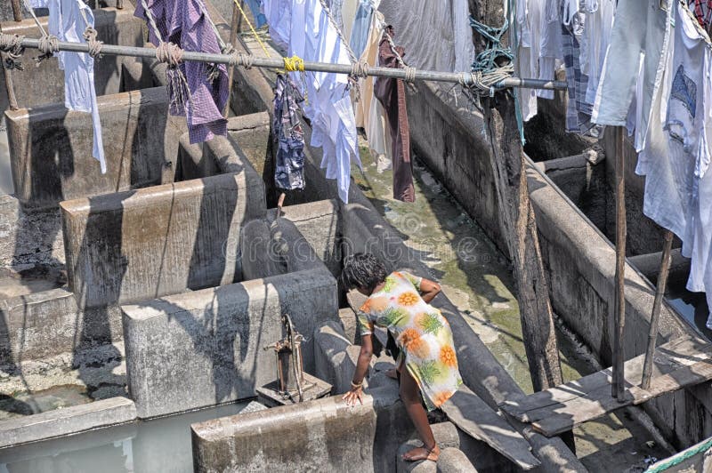 Large laundry Mumbai editorial stock photo. Image of life - 61182708