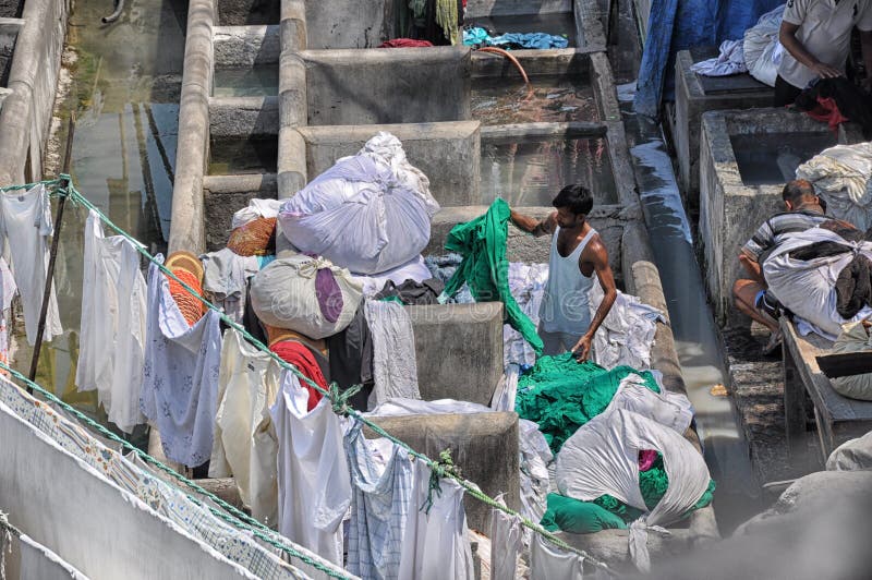 Large laundry Mumbai editorial photo. Image of activity - 61182806