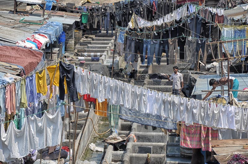 Large laundry Mumbai editorial photo. Image of indian - 61183181