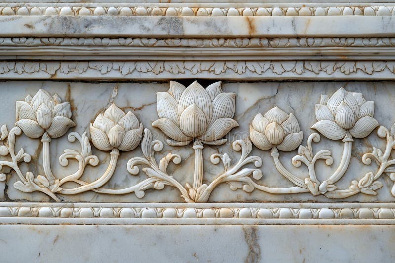 A Large Leaf, Evoking Purity, Emerges from the Mud in the Lotus Stucco ...