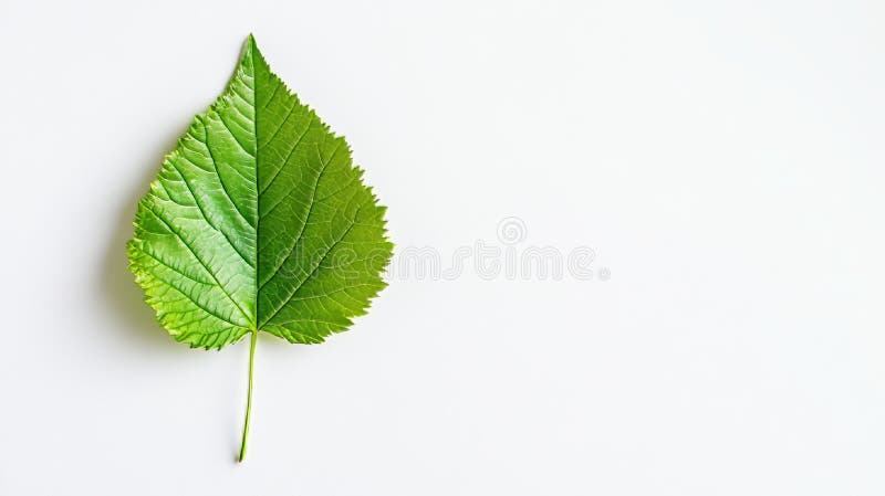 A Large Leaf Shape Formed by Small Green Leaf Bits on a White Surface ...