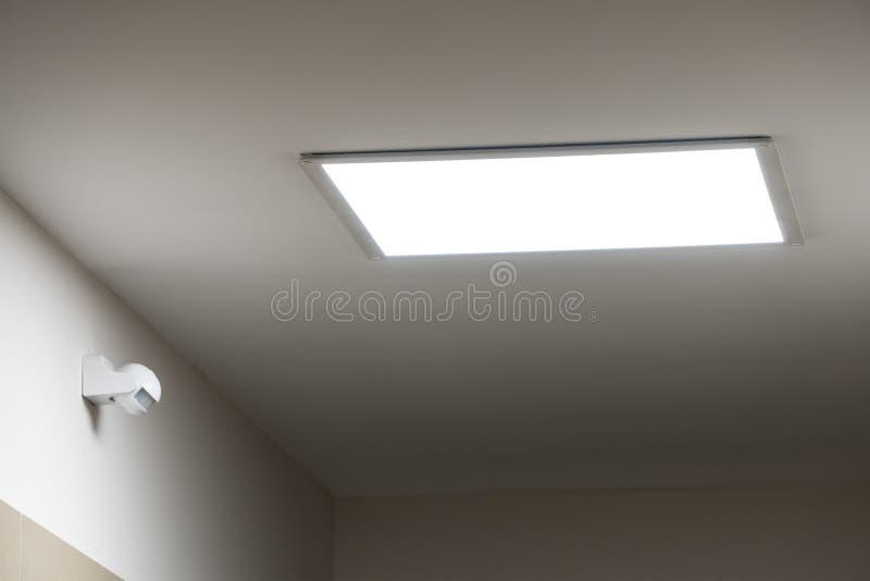 Large Led Lighting Panel on the Ceiling in a Modern Residential Complex ...
