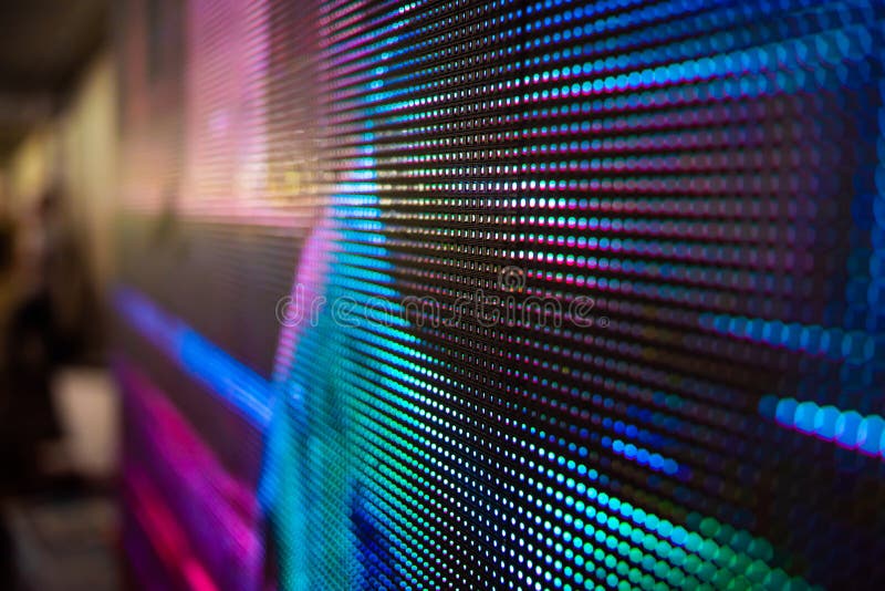 Large LED Screen Dots. Stage Screen Stock Illustration - Illustration ...