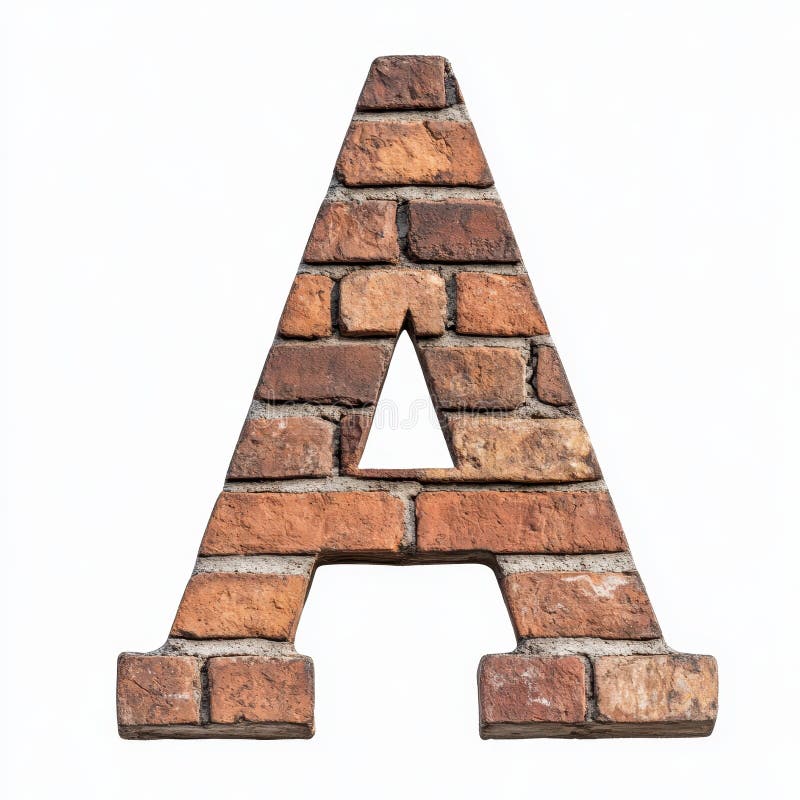 A Large Letter a Designed with a Brick Texture, Suitable for Signage or ...