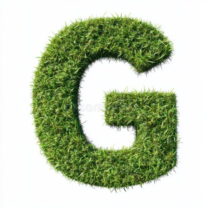 A Large Letter "G" Made of Green Grass, Symbolizing Nature and ...