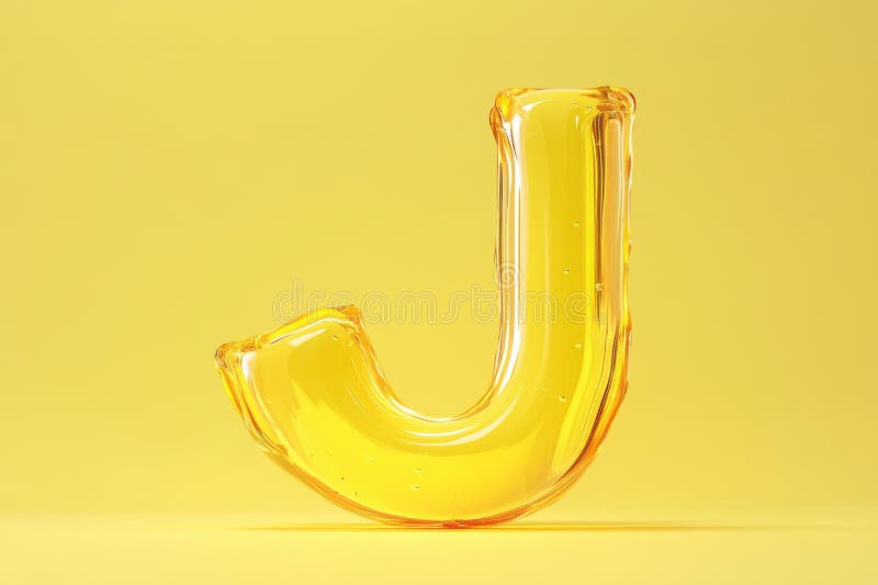 A Large Letter J is Floating in the Air Stock Illustration ...