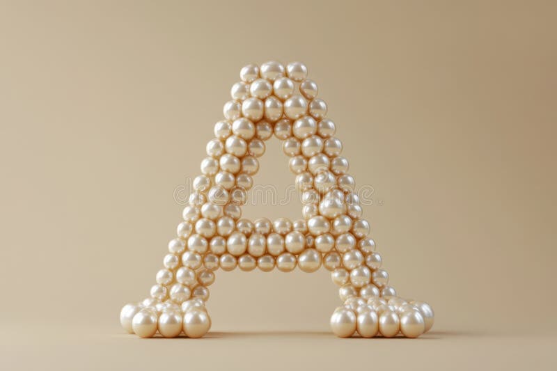 A Large Letter a Made of Small Balls Stock Illustration - Illustration ...