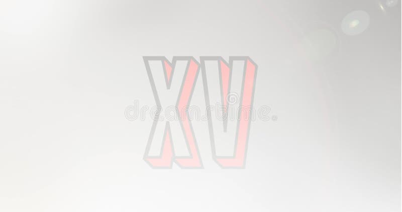 Large Letters XV are Centered on Light Background with a Subtle ...