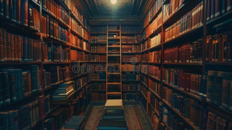 Bustling Library Filled with Books Stock Photo - Image of resources ...