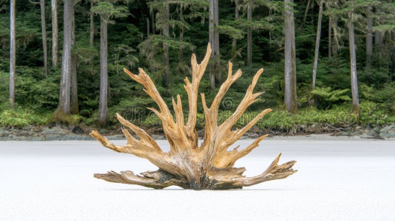 Large Light Wood Frame on White Wall Stock Image - Image of clean ...