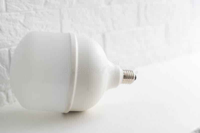 A Large Light Bulb Isolated on White Background, Led Lamp Stock Photo ...
