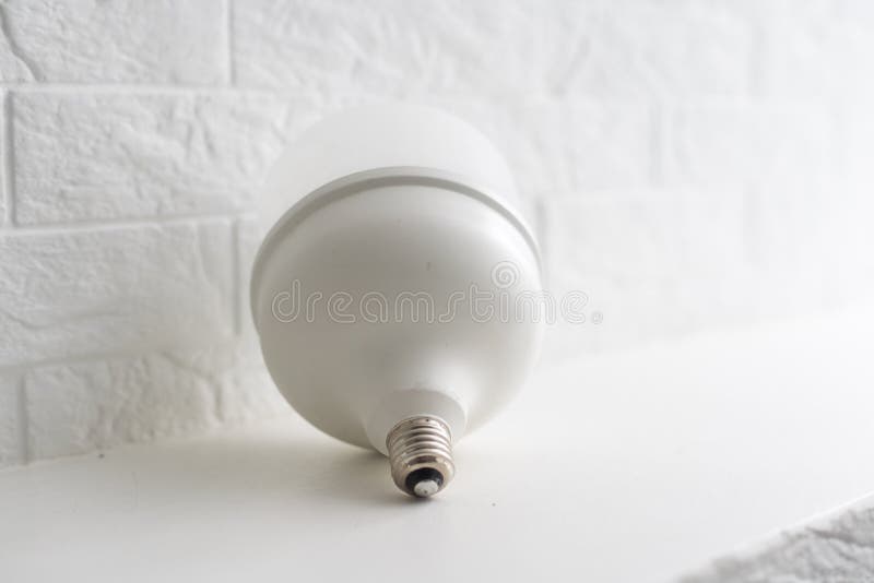 A Large Light Bulb Isolated on White Background, Led Lamp Stock Photo ...