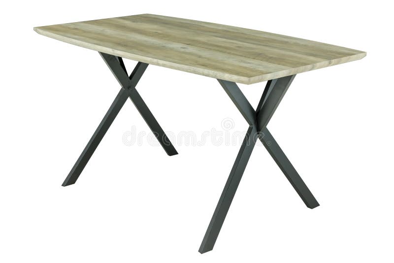 Large Light Table on Black Legs. Stock Photo - Image of table, legs ...