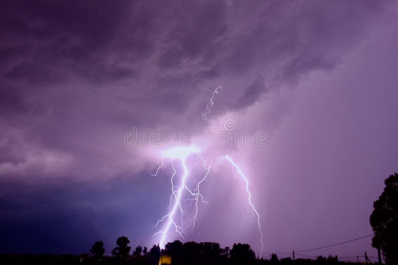 Large Lightning Bolt stock photo. Image of storm, nature - 205954602