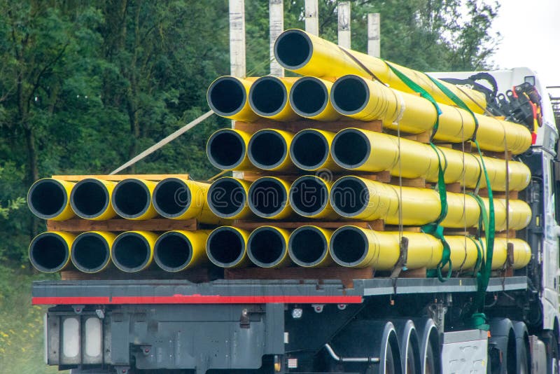 PIpe Load Transportation stock image. Image of load - 194750043